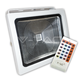 50W LED Reflektor V-TAC klasik PREMIUM Reflektor – RGB sa daljinskim upravljačem