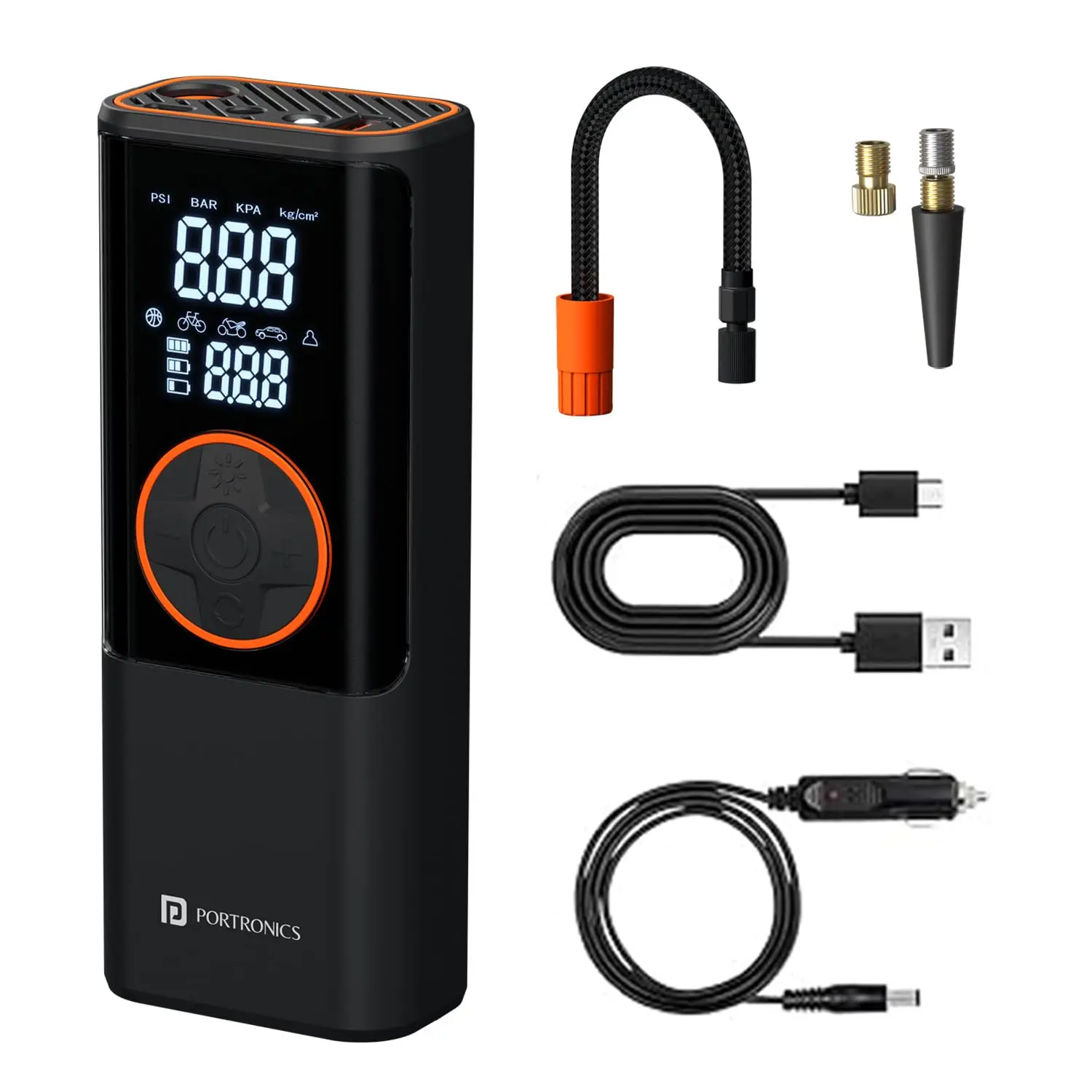 Moxom Multifunkcionalna pumpa i starter MX-AC05, Sa power bankom, Crni