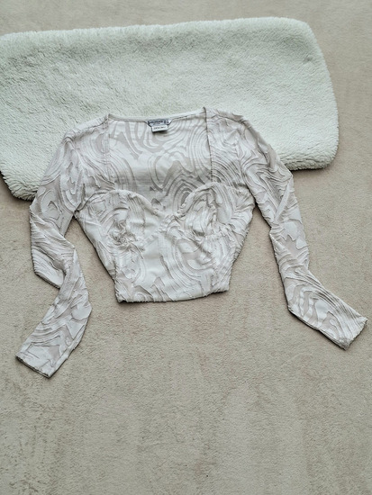 Stradivarius beli top korset