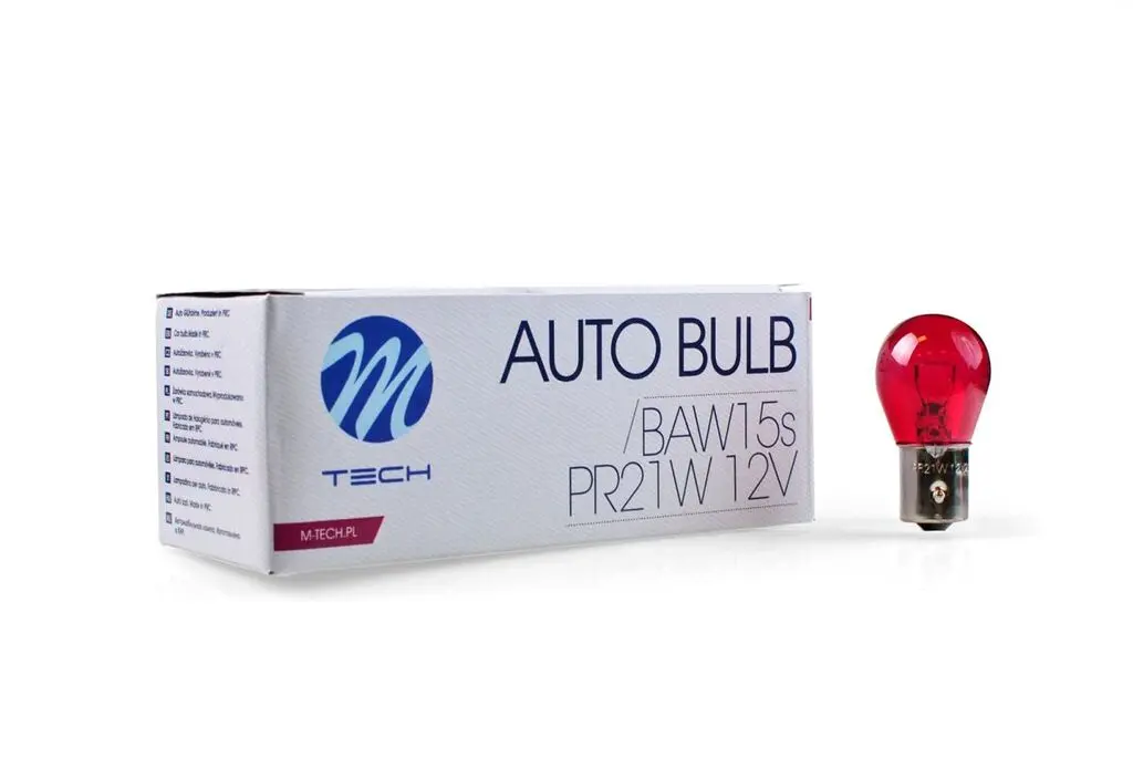 M-Tech Sijalica PR21W BAW15S, 12 V, Crvena