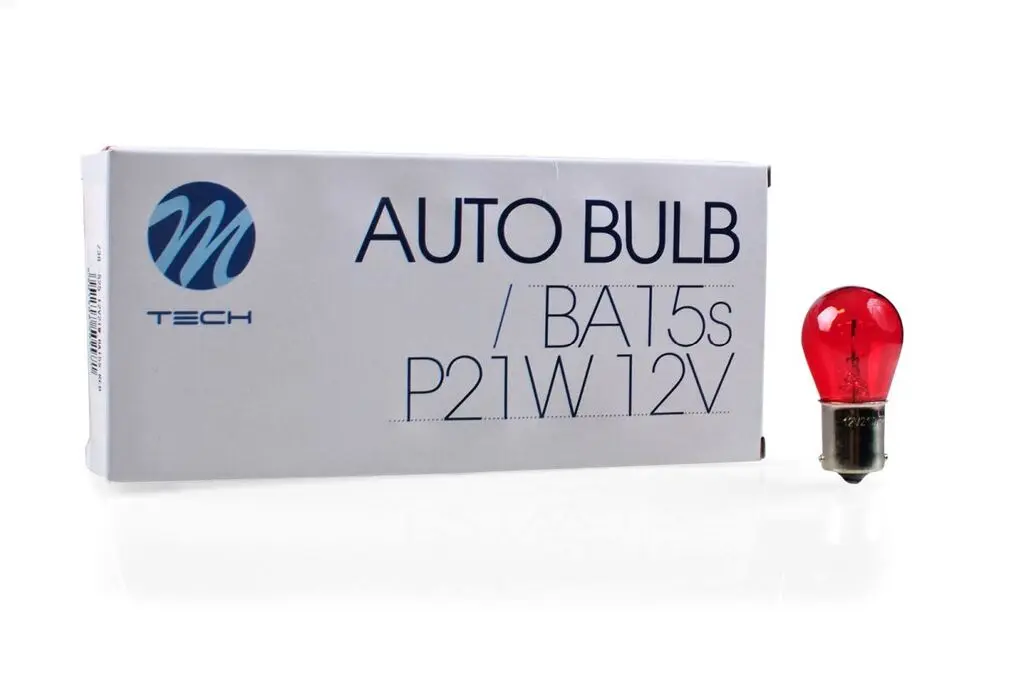 M-Tech Sijalica P21W S25 BA15S, 12 V, Crvena