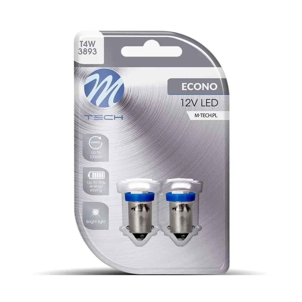 M-Tech LED sijalica T4 BA9S 1 x SMD5050, 12 V, 2 komada, Plava