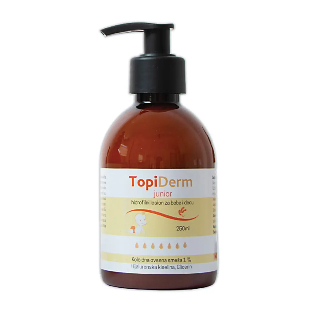 Inoderma Topiderm Hidrofilni losion za nežnu hidriranu kožu dece Junior, 250ml