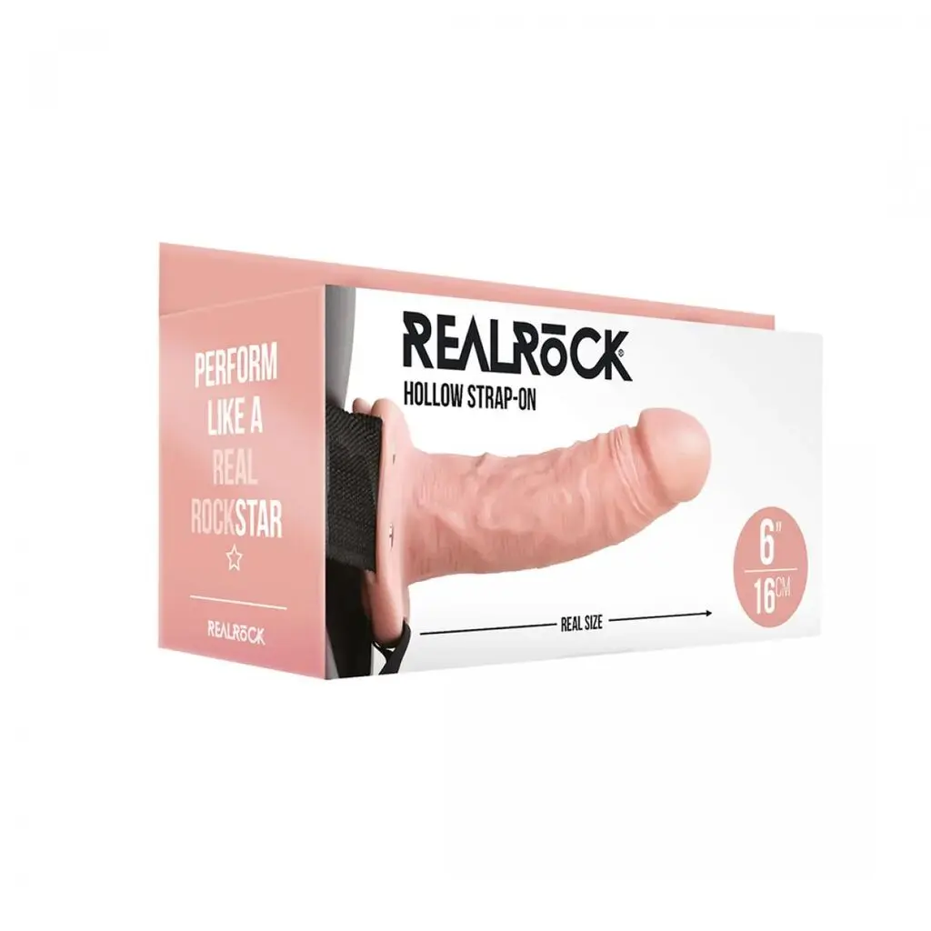 Shots Strap-on RealRock by Shots Hollow without Balls