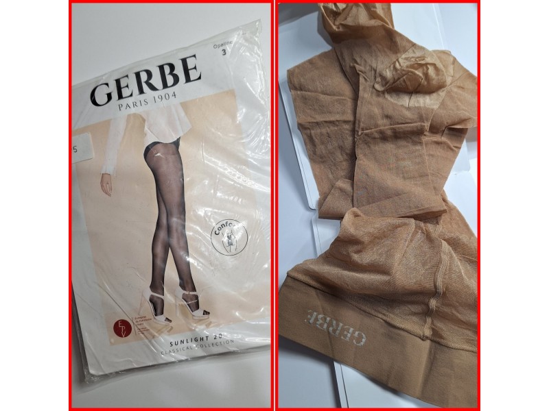 GERBE brend prefine čarape 20den POLOVNO