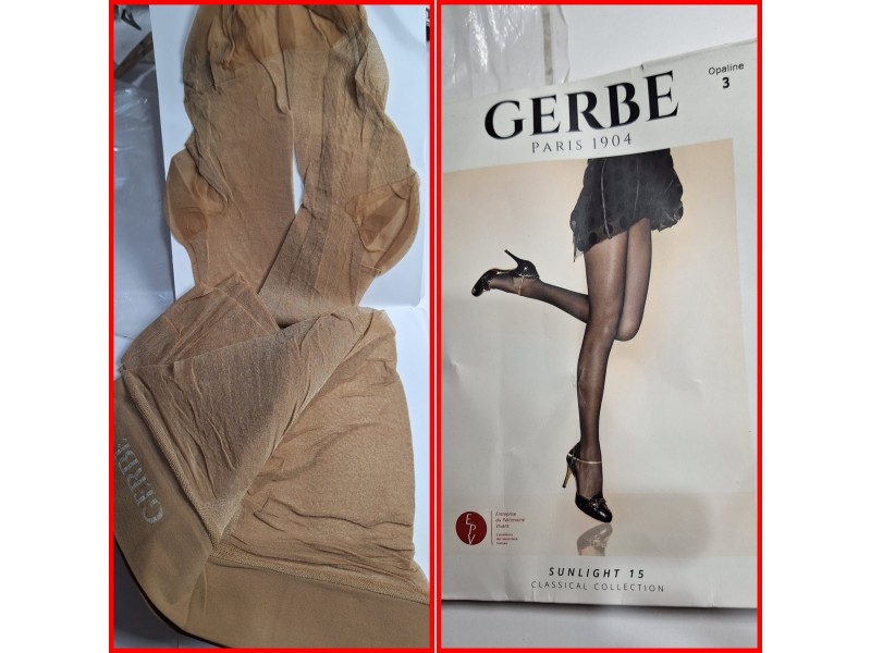 GERBE brend prefine čarape 15den POLOVNO