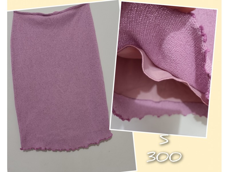 Roze suknja trikotaza S