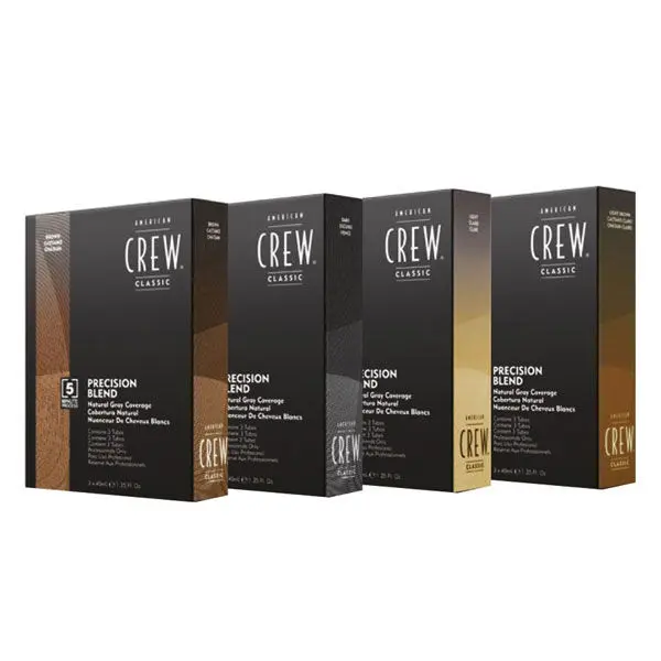 American Crew boјa za kosu Precision Blend srednje pepeljasta, 3x40 ml
