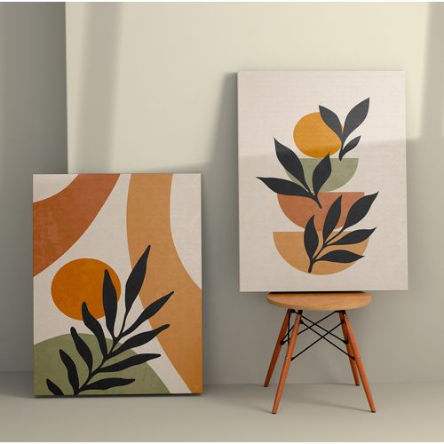 Dekorativna Slika na Platnu 2KNV4271 - 50 x 70 cm, Višebojna (Set od 2 Komada)