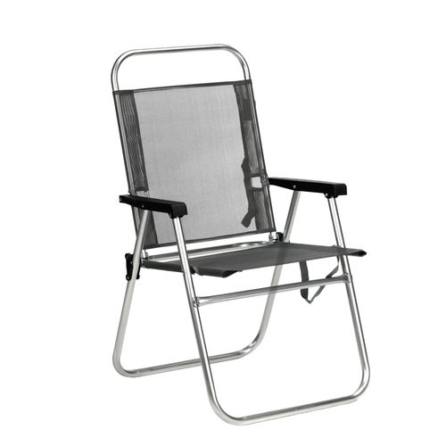 Stolica sklopiva sa rukonaslonom aluminijumska, siva