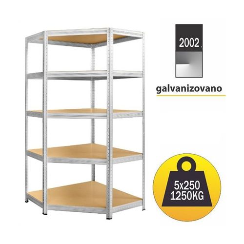 Polica Ugao metal medijapan 180x90x90x45cm 5x250kg