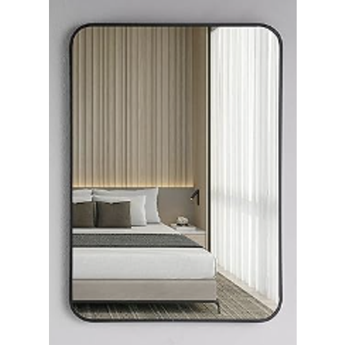 Ceramica lux Ogledalo alu-ram 50x70, matt black, bez led-a - CL21 300045