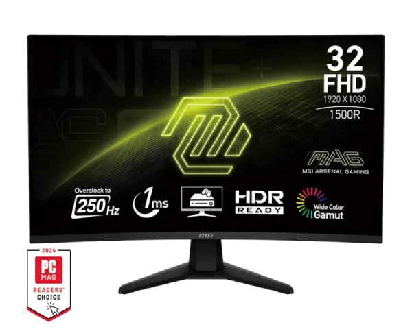 MSI 32 inča MAG 32C6X FHD 1920 x 1080 Rapid VA 250Hz zakrivljeni gaming monitor