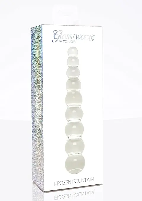 TOYJOY Frozen Fountain Analne kuglice, Staklene, 22cm