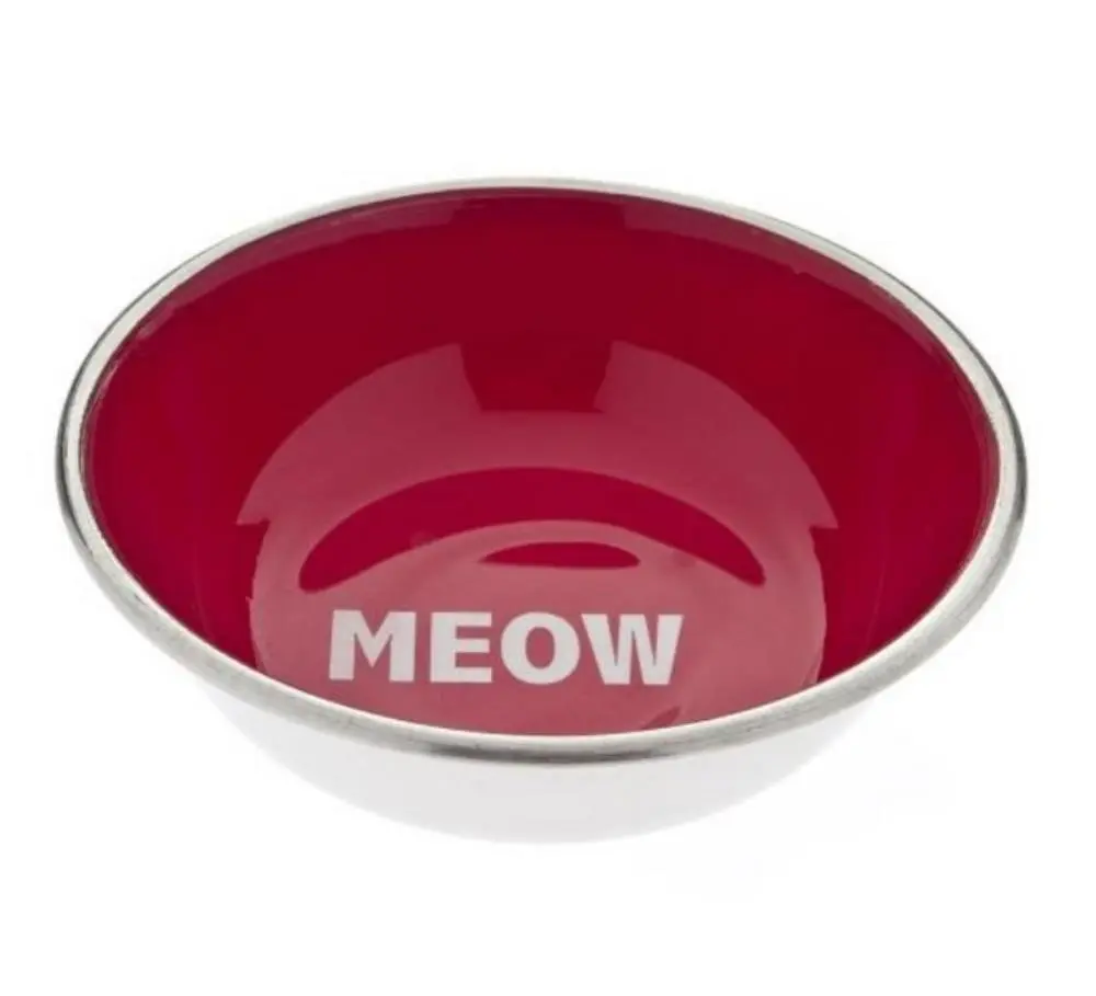 Ferribiella Činija za mačke Meow, 350ml, Crvena
