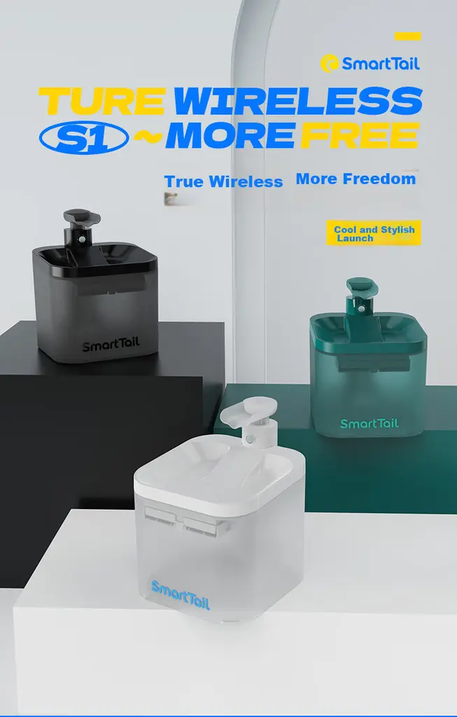 Smarttail Fontana za za pse i mačke, 2200mAh, Crna