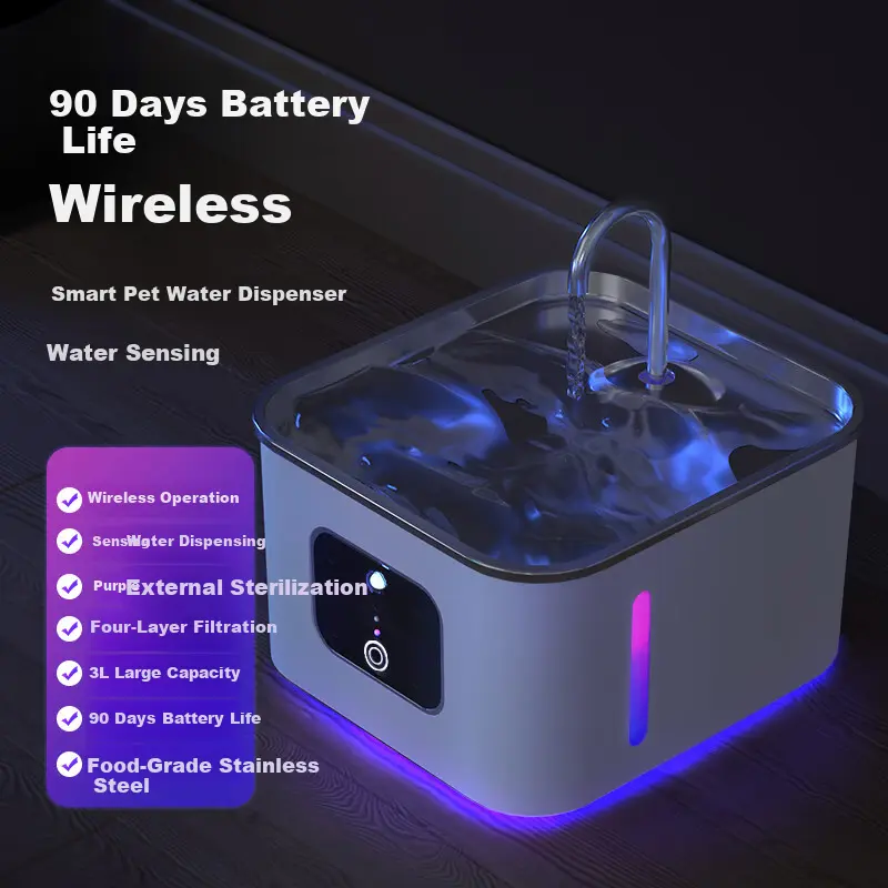 Hellojoy Fontanta za pse i mačke, 2800 mAh, Bela