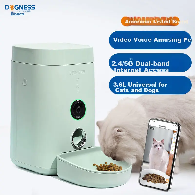 Dogness Hranilica za mačke sa kamerom, 3.6 L, Zelena