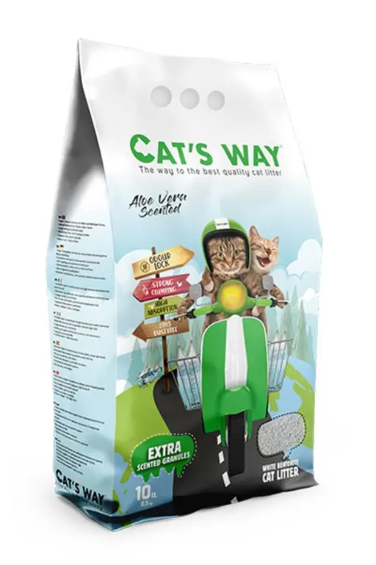 CATS WAY Posip za mačke, Aloe Vera, 10l