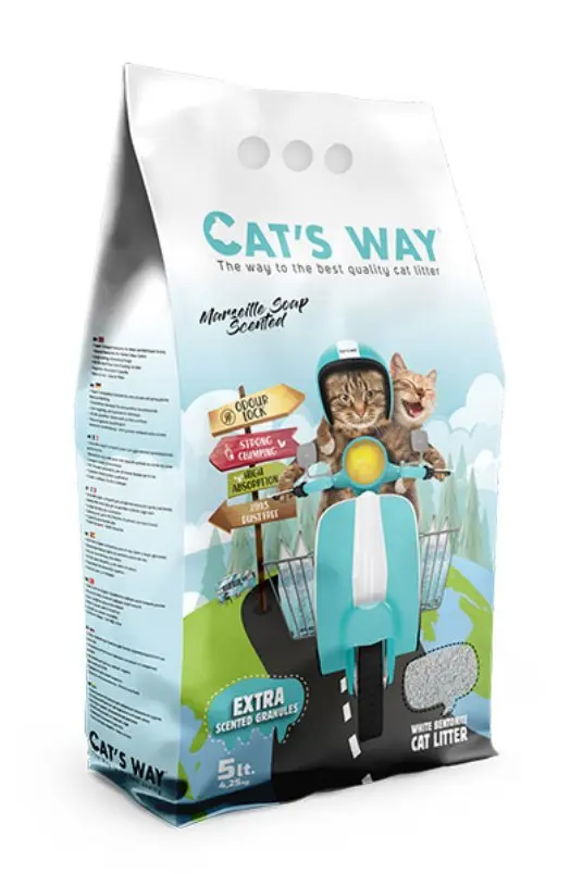 CATS WAY Posip za mačke Marseille Soap, Grudvajući, Marsejski sapun, 5l