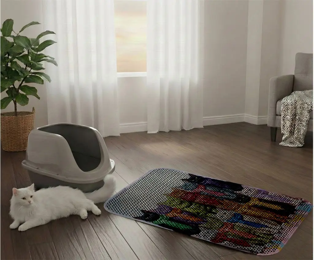 Paws & Whiskers Prostirka za mačiji toalet, Šarena