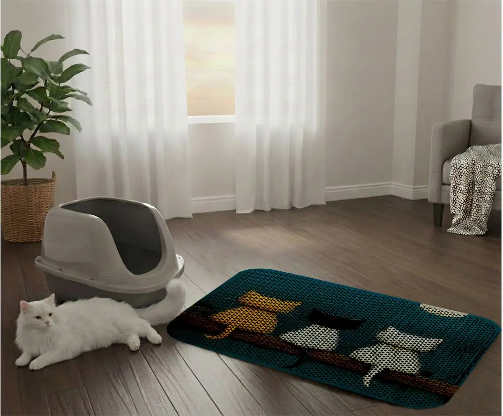 Paws & Whiskers Prostirka za mačiji toalet, Šarena