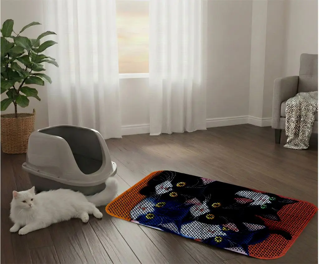 Paws & Whiskers Prostirka za mačiji toalet, Šarena