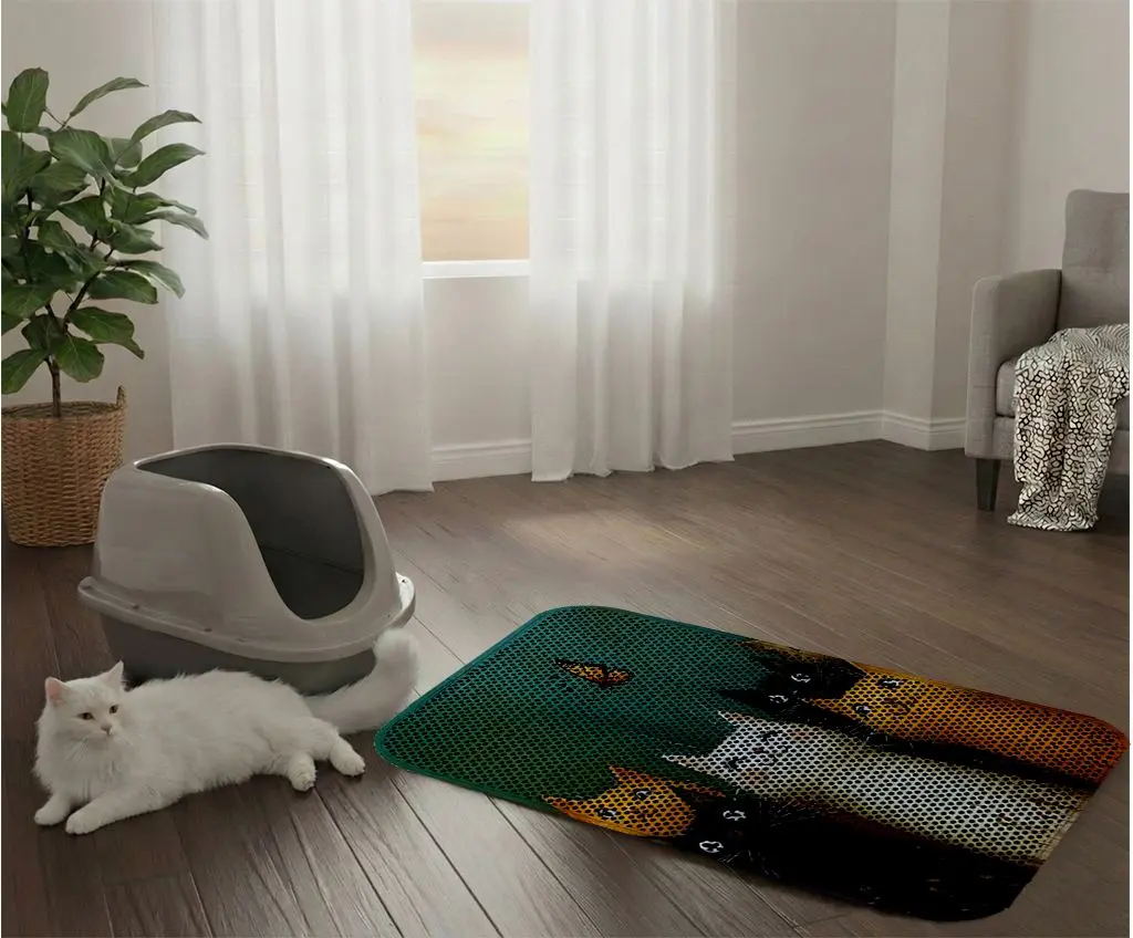 Paws & Whiskers Prostirka za mačiji toalet, Šarena