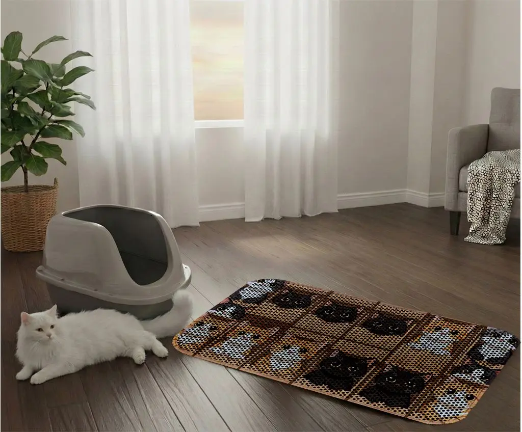 Paws & Whiskers Prostirka za mačiji toalet, Šarena