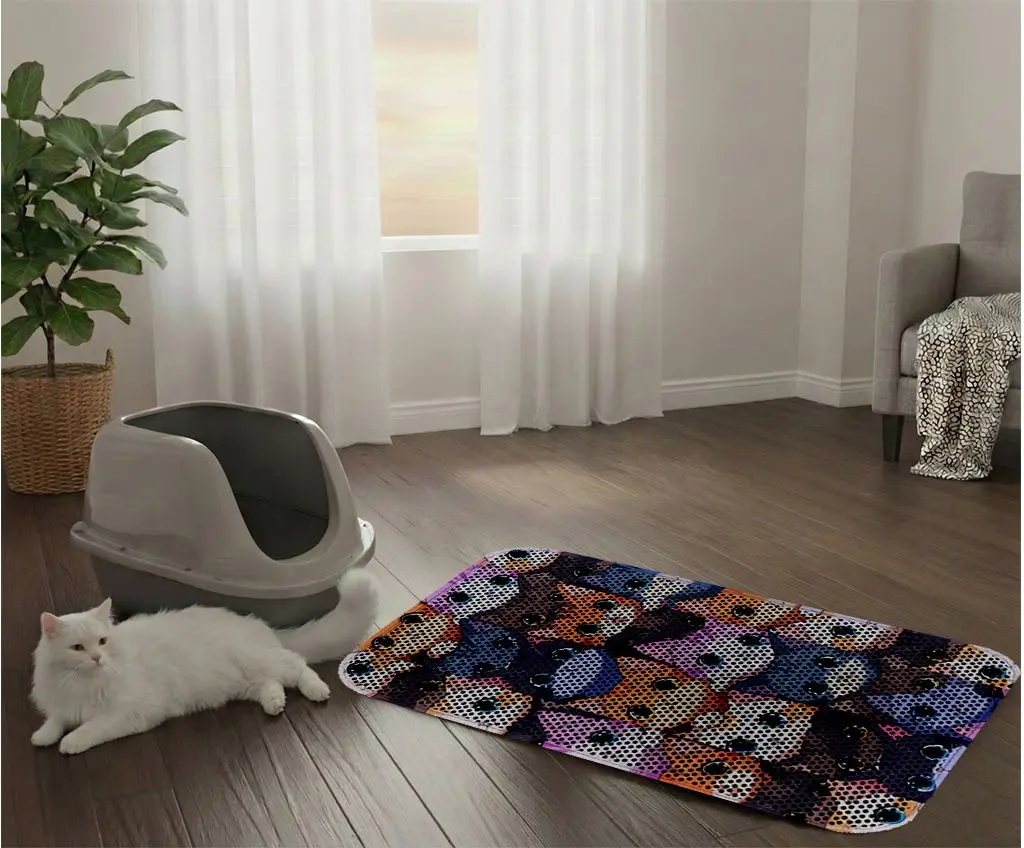 Paws & Whiskers Prostirka za mačiji toalet, Šarena