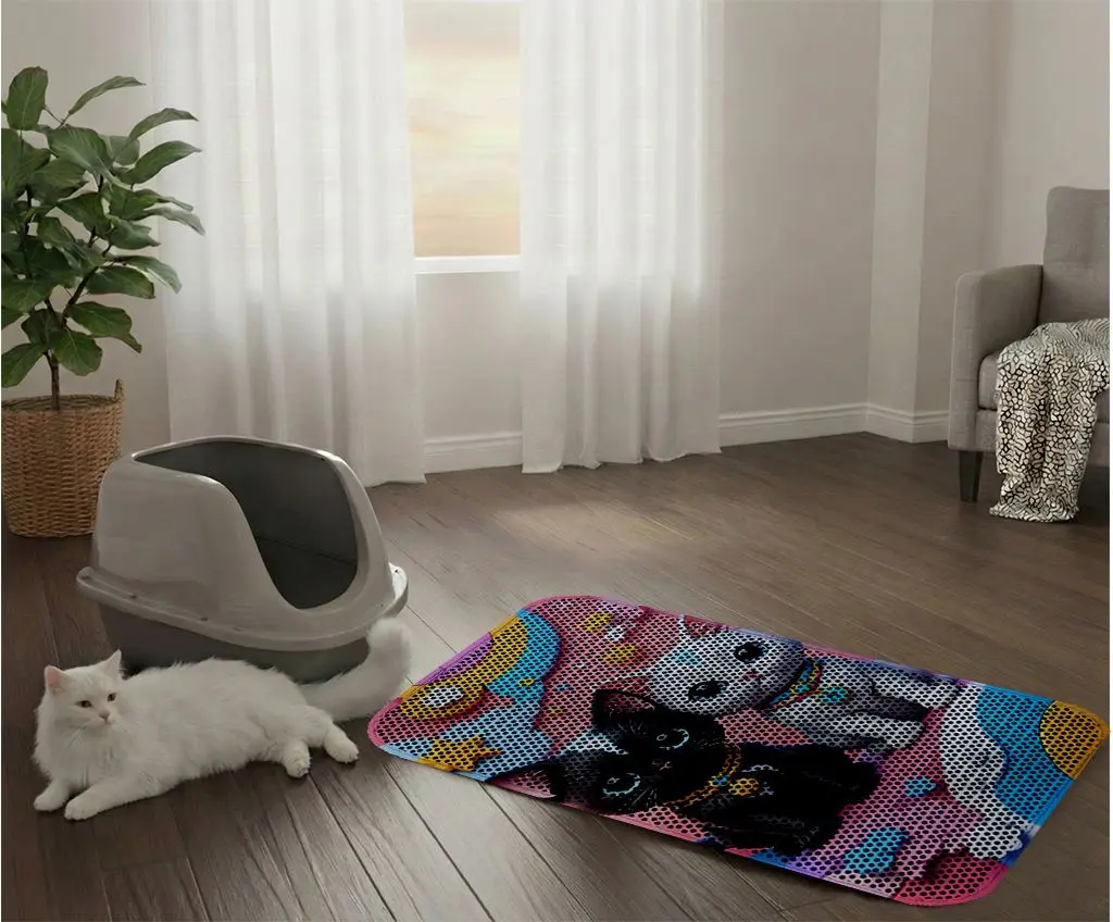 Paws & Whiskers Prostirka za mačiji toalet, Šarena
