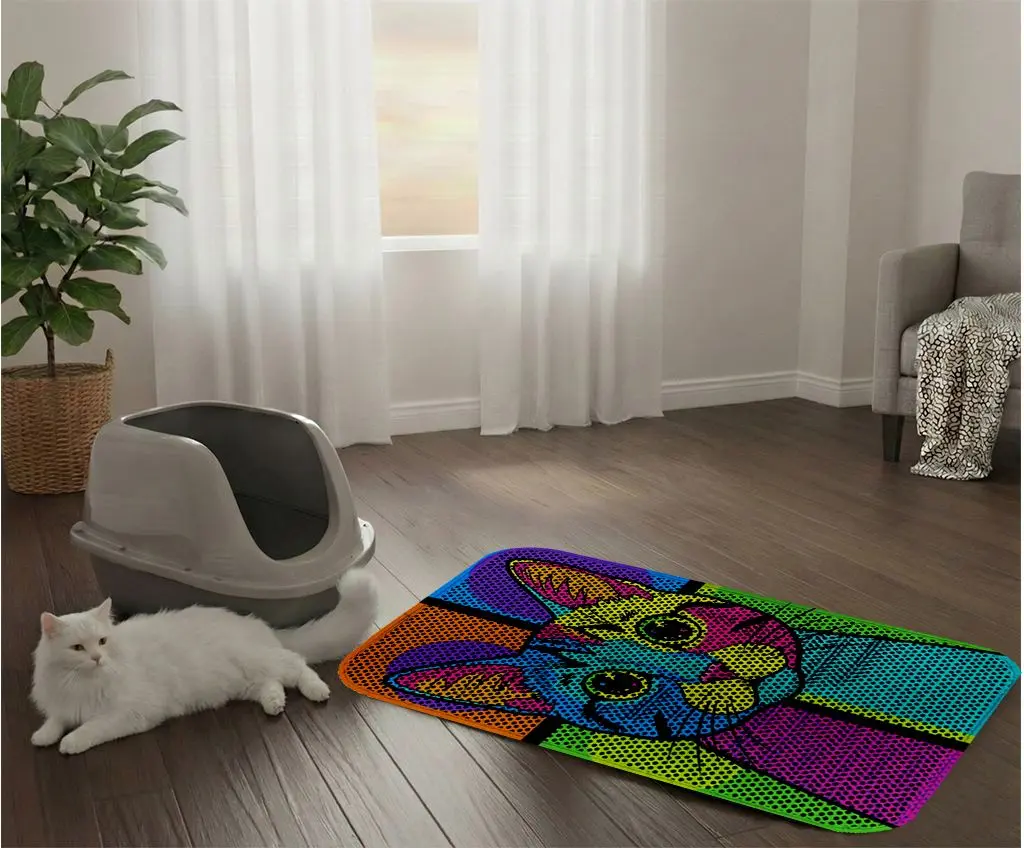 Paws & Whiskers Prostirka za mačiji toalet, Šarena