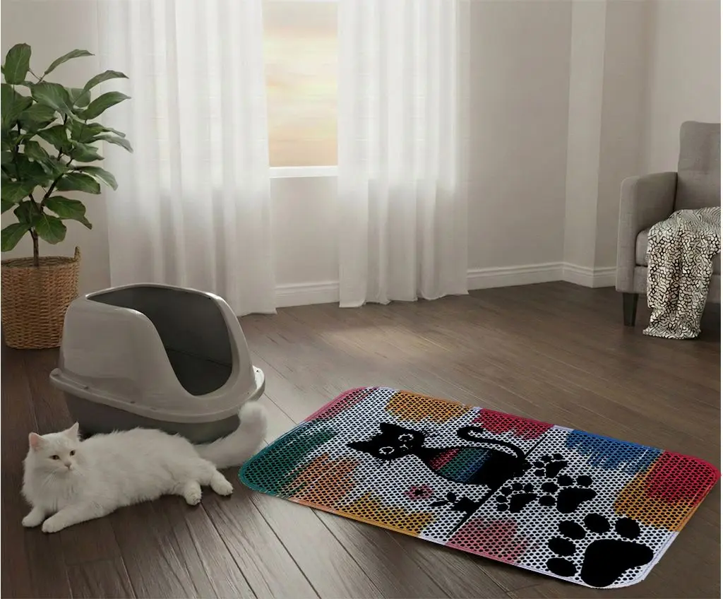 Paws & Whiskers Prostirka za mačiji toalet, Šarena