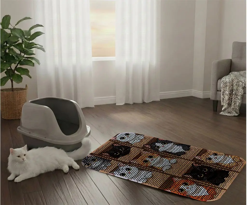 Paws & Whiskers Prostirka za mačiji toalet, Šarena