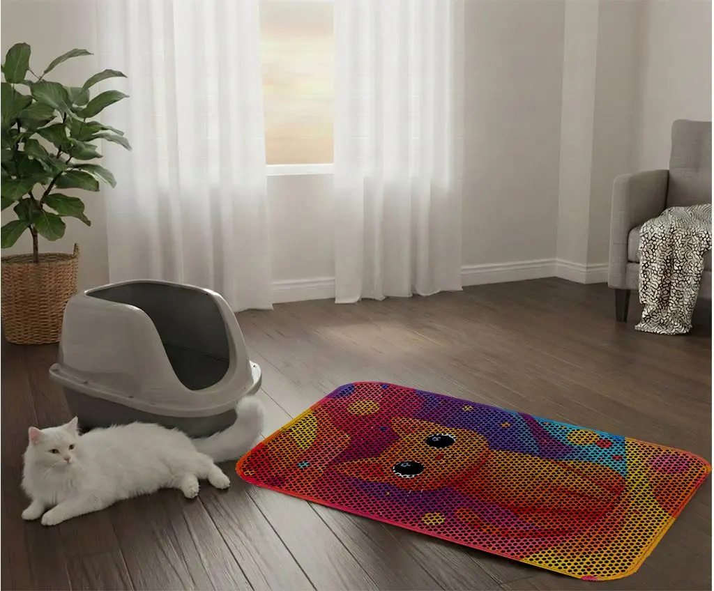Paws & Whiskers Prostirka za mačiji toalet, Šarena