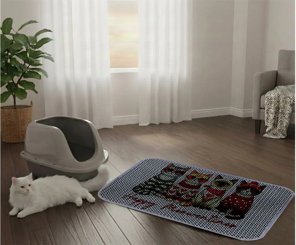 Paws & Whiskers Prostirka za mačiji toalet, Šarena