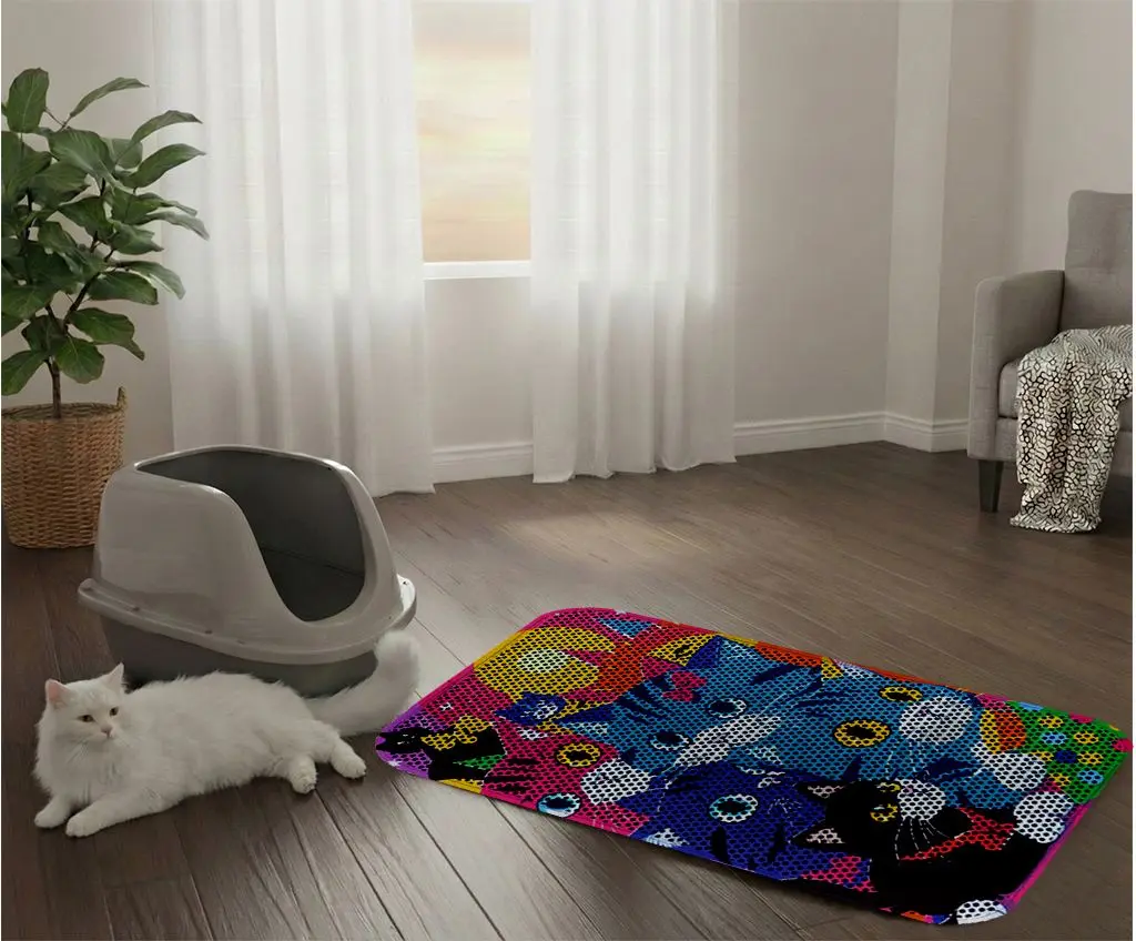 Paws & Whiskers Prostirka za mačiji toalet, Šarena