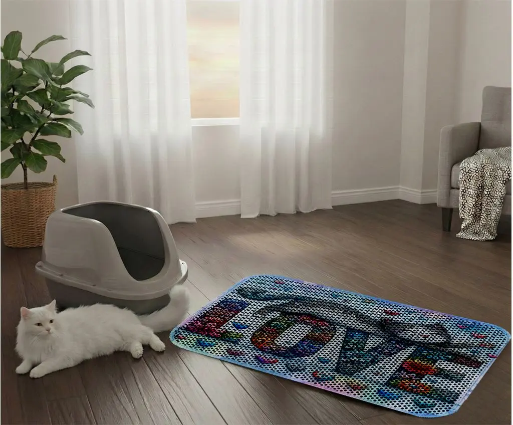 Paws & Whiskers Prostirka za mačiji toalet, Šarena