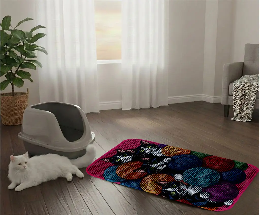 Paws & Whiskers Prostirka za mačiji toalet, Šarena