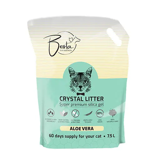 Besta Silikonski posip za mačke sa mirisom Aloe Vere, 7.5l