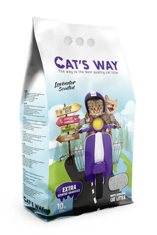 CATS WAY Posip za mačke Lavender, Lavanda, 10l