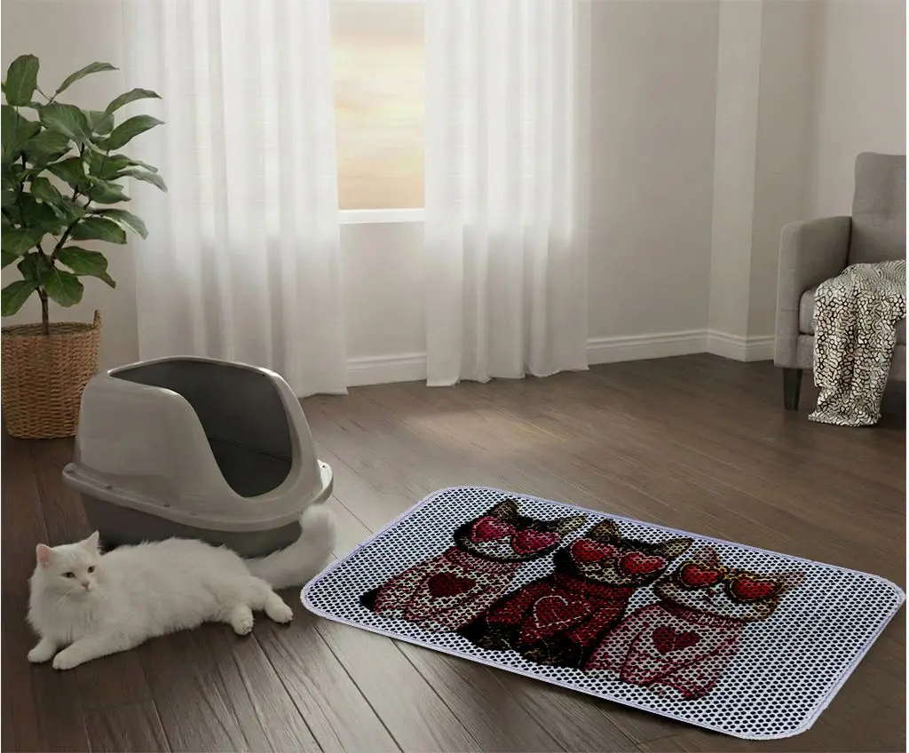 Paws & Whiskers Prostirka za mačiji toalet, Šarena