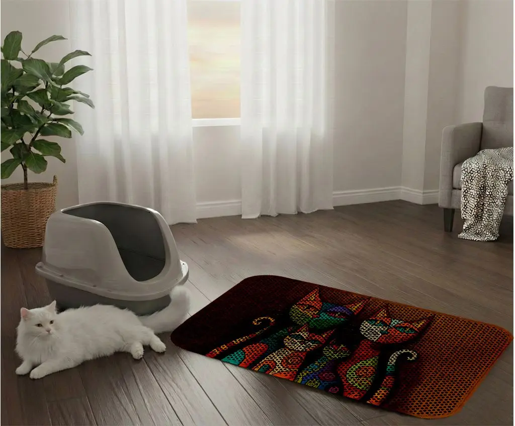Paws & Whiskers Prostirka za mačiji toalet, Šarena