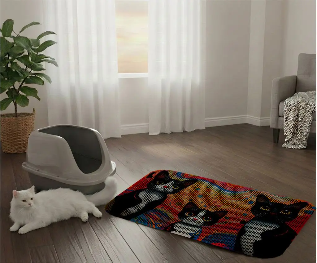 Paws & Whiskers Prostirka za mačiji toalet, Šarena