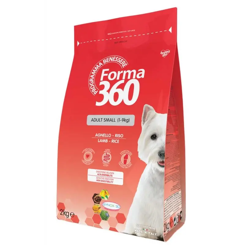Pet360 Suva hrana za pse Forma adult small, Jagnjetina i pirinač, 2 kg