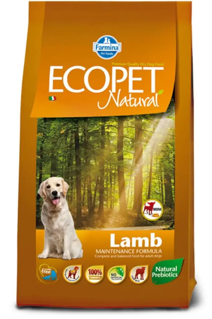 Ecopet Natural Suva hrana za pse, Jagnjetina, 12 kg