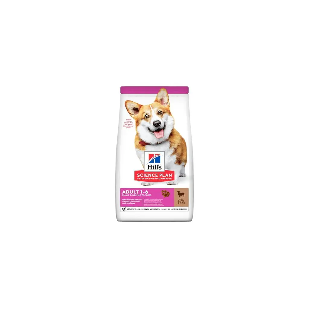 Hill's Science Plan Suva hrana za pse Dog Small & Mini Adult, Jagnjetina i pirinač, 1.5kg