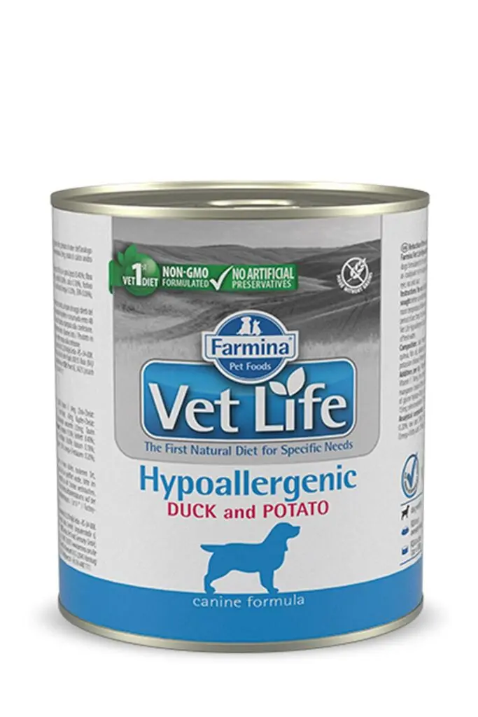 Vet Life Medicinska hrana za pse Hypoallergenic, Pačetina i krompir, 300g