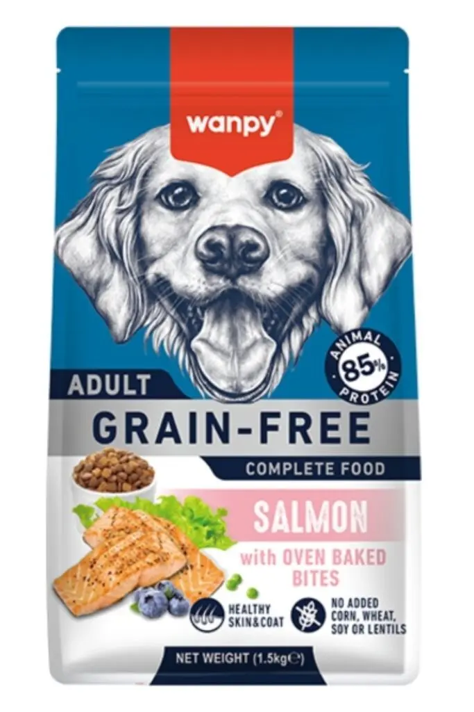 Wanpy Suva hrana za pse Grain Free, Losos, 1,5 kg