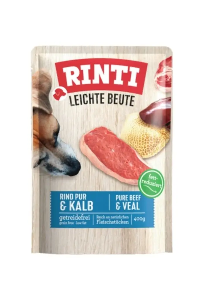 Rinti Vlažna hrana za pse Leichte Beute, Govedina i teletina, 400g